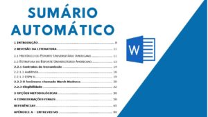 Como criar sumario automatico e indice analitico no microsoft word