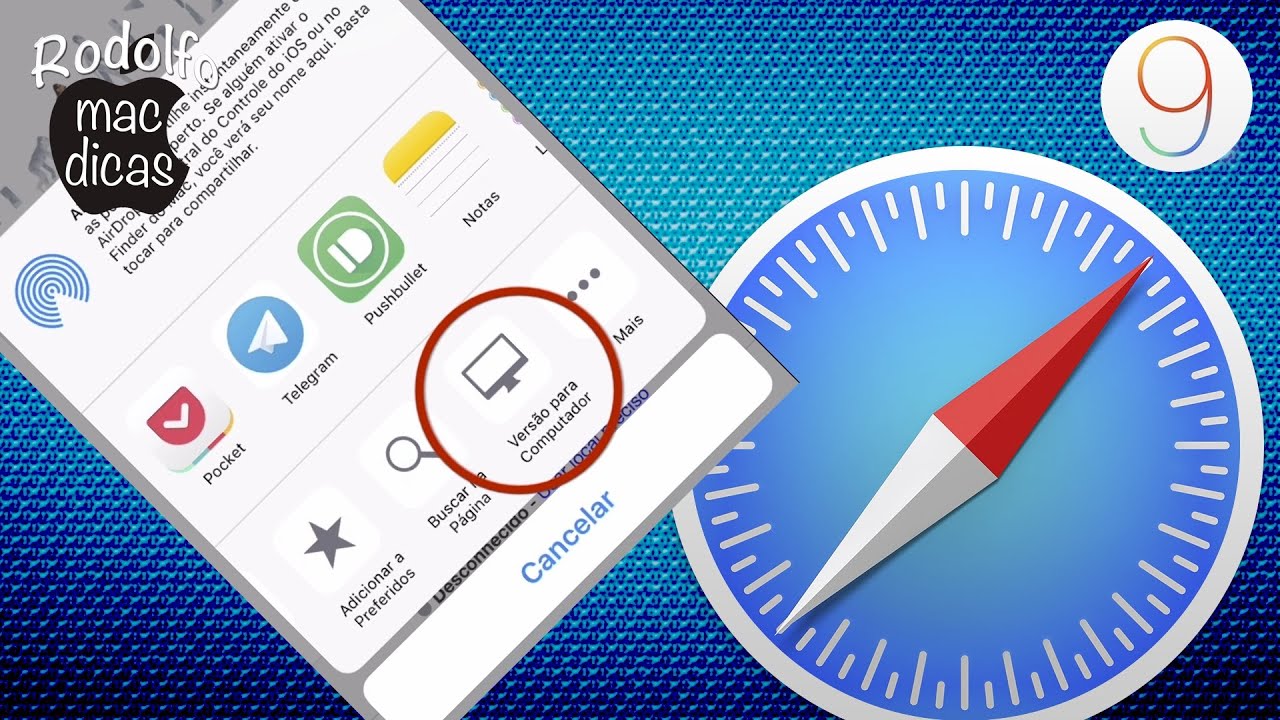 Como acessar versao desktop de um site no safari do ios 9