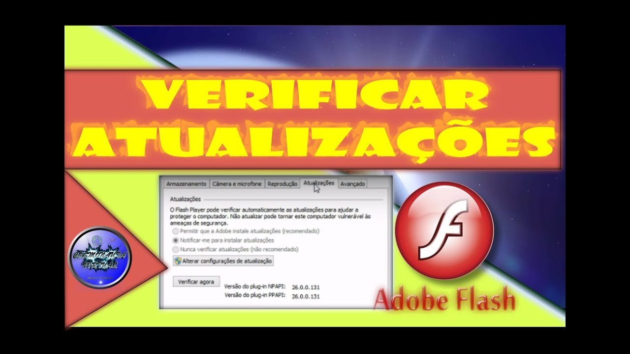 Como descobrir qual e a sua versao do adobe flash player