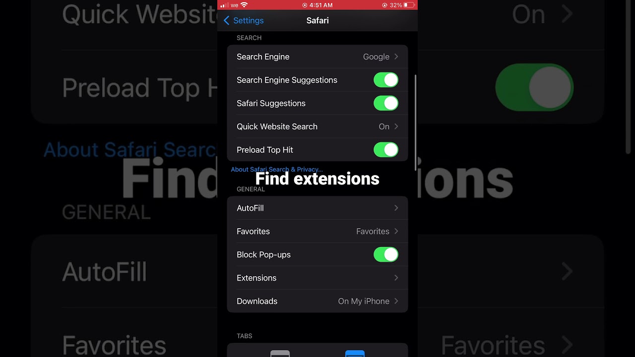 Como ativar extensoes para o safari no ios