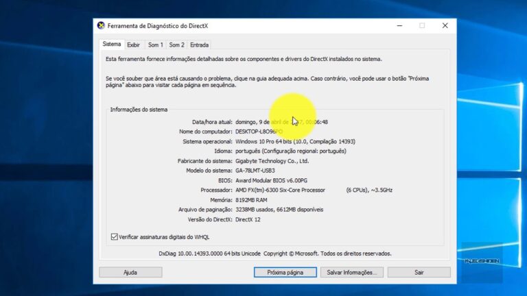 Como saber qual versao do directx que esta instalada no seu pc