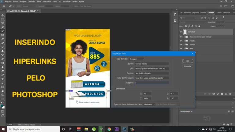 Como inserir um link de internet em uma imagem usando o photoshop