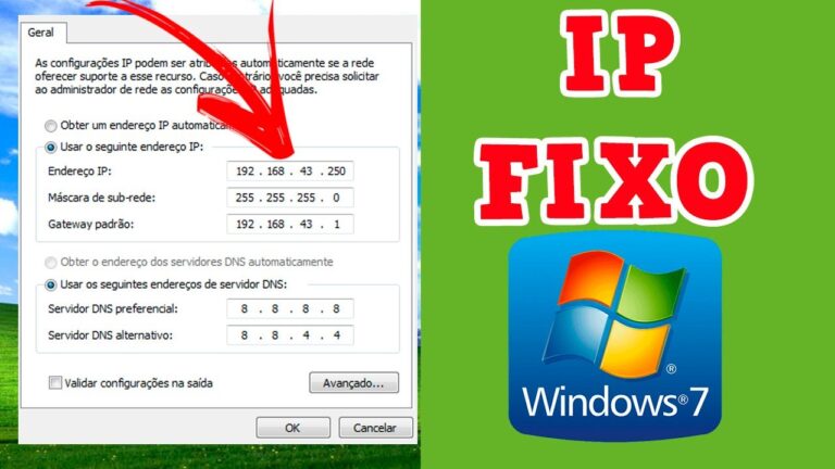 Como configurar um ip fixo no windows 7